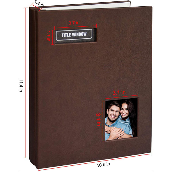 SpicyMedia Leather Photo Album Holds 3X5, 4X6, 5X7, 6X8, 8X10 Photos ...