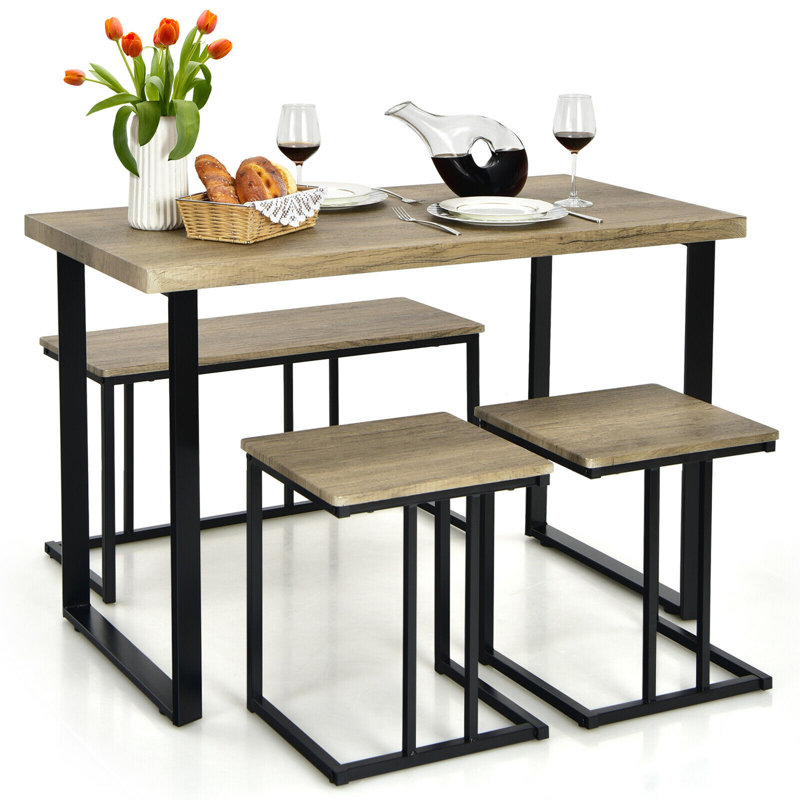 17 Stories Templer 4 - Person Dining Set | Wayfair