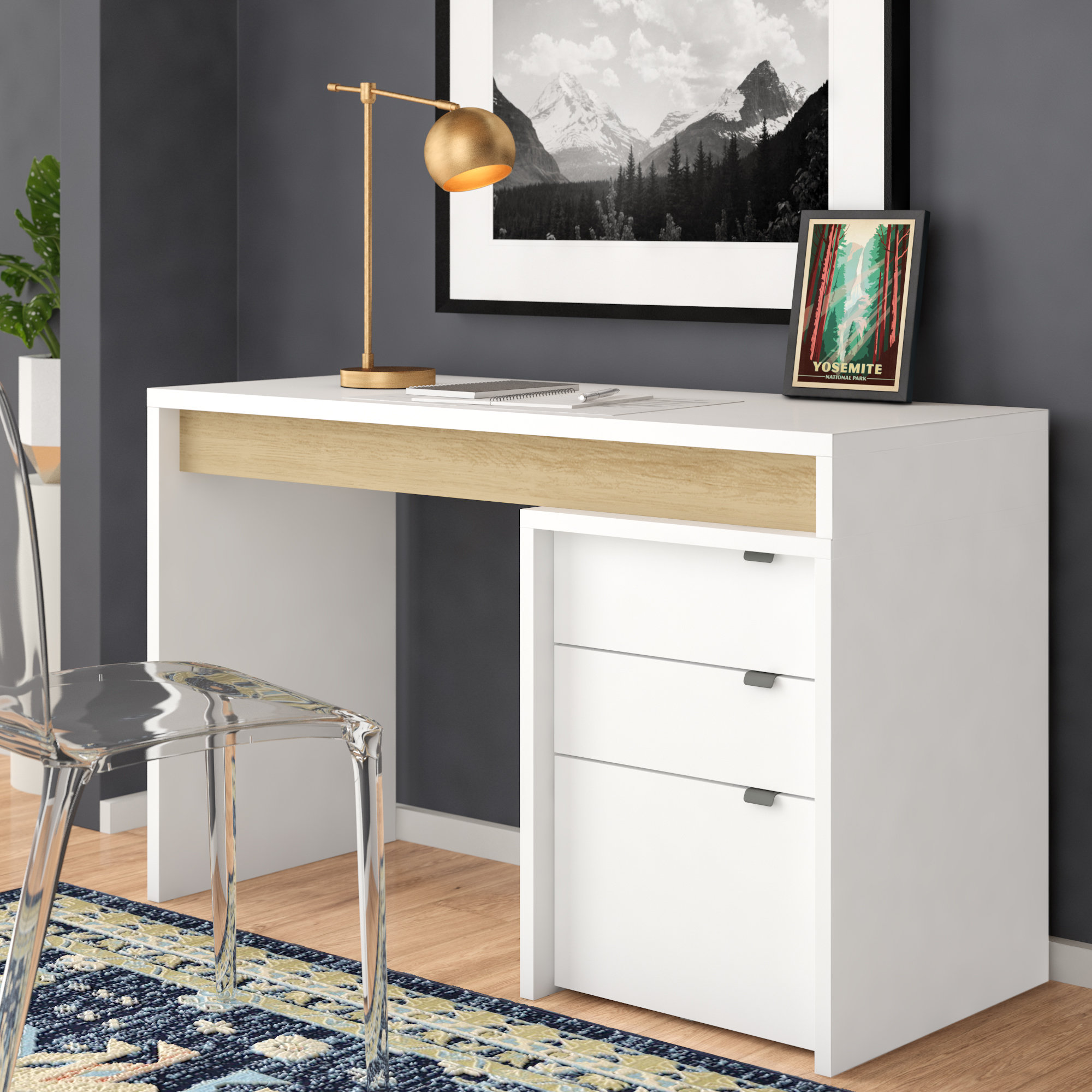 Latitude Run® Alayna Reversible Desk & Reviews | Wayfair