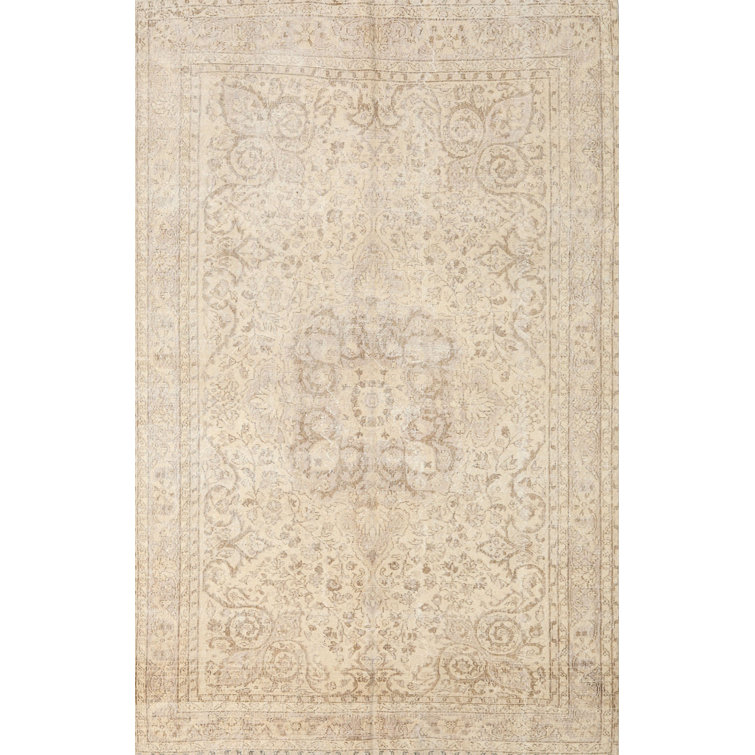 One Allium Way® Oriental Wool Beige Area Rug | Wayfair