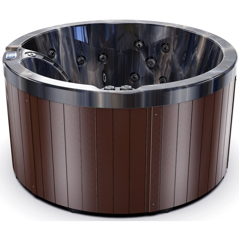 Luxuria Spas 5 - Person 39 - Jet Acrylic Round Hot Tub with Ozonator ...
