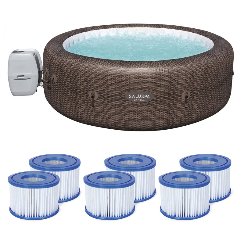 Bestway Saluspa St Moritz Airjet Hot Tub and 6 Coleman Saluspa Type Vi ...