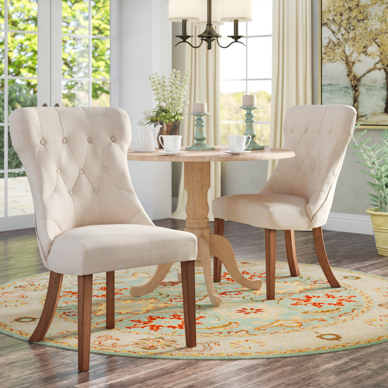 Greyleigh™ Hinsdale Tufted Linen Wingback Dining Chair & Reviews ...