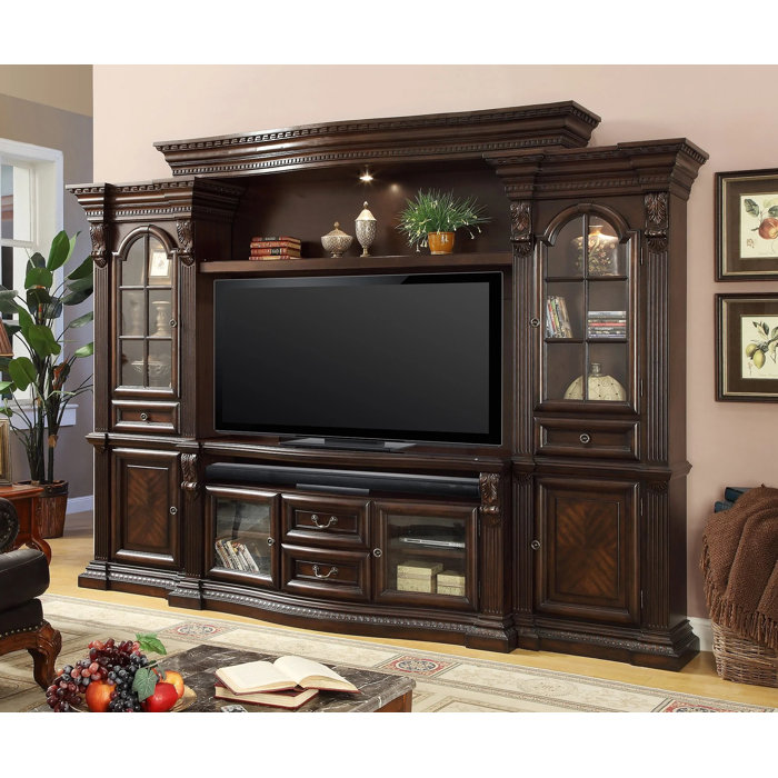 Lark Manor Akrm Solid Wood Entertainment Center for TVs up to 70" | Wayfair