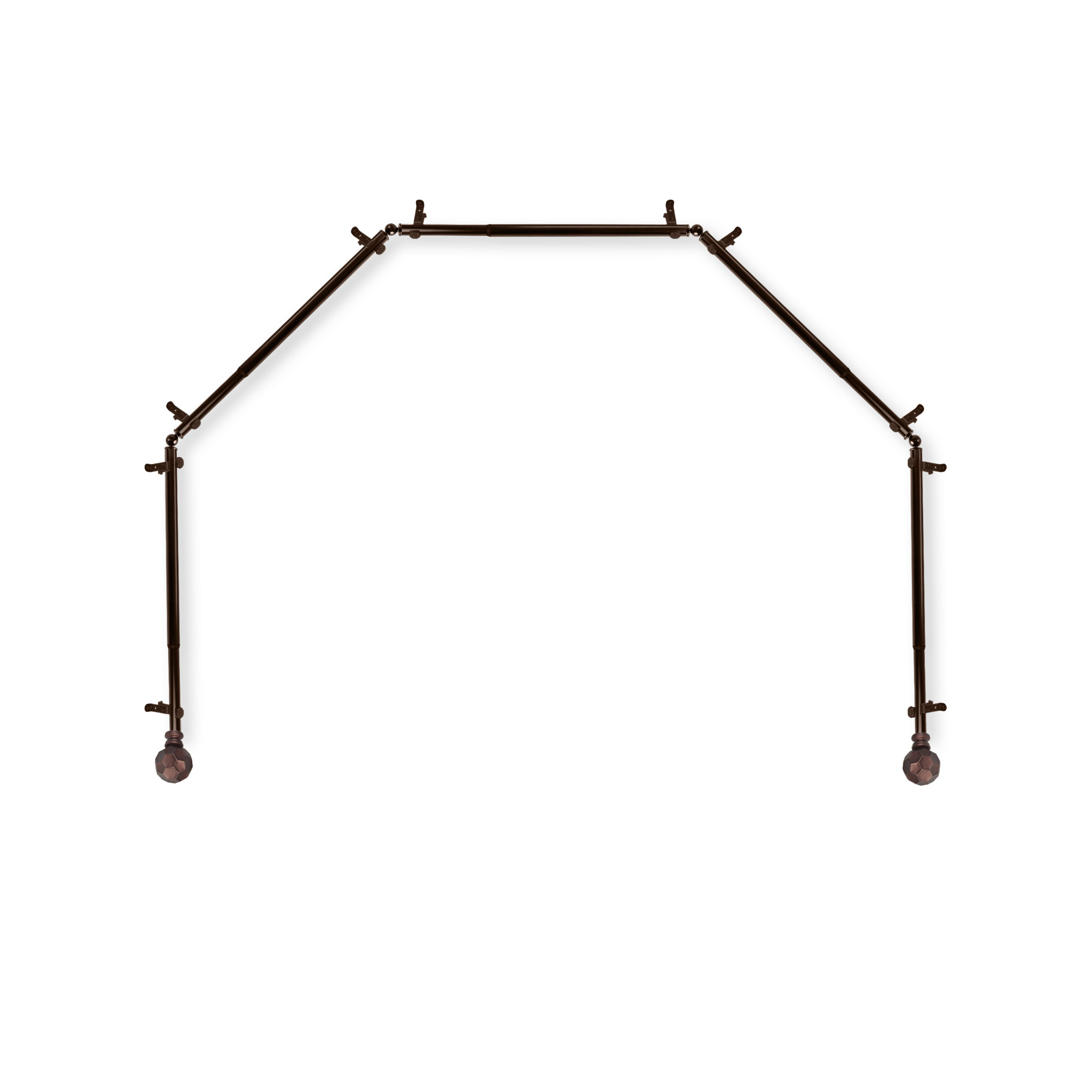 Darby Home Co Campanella 5-Sided Bay Window Single Curtain Rod | Wayfair