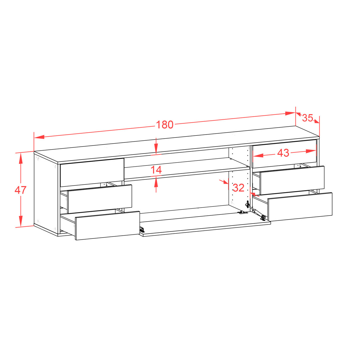 Ebern Designs Graber TV Stand for TVs up to 78" | Wayfair.co.uk