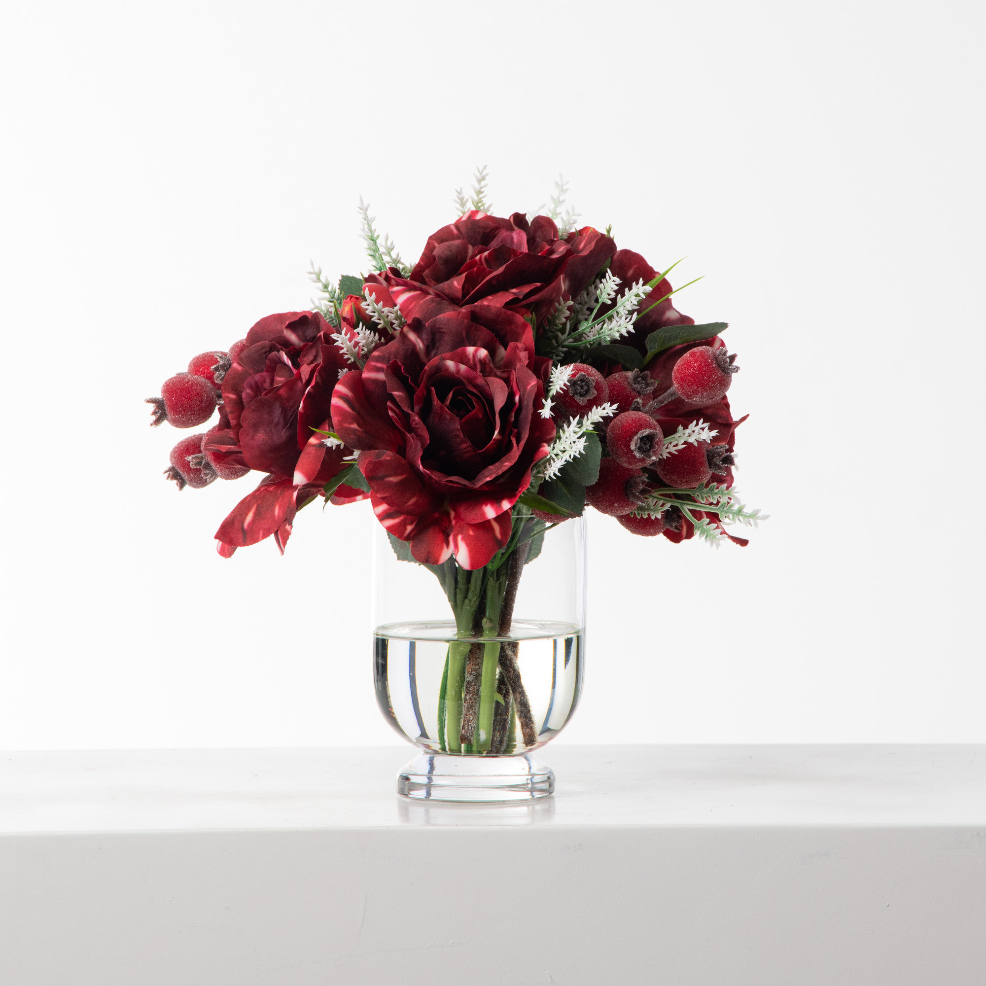 DarbyCreekTrading Roses Centerpiece in Vase | Wayfair