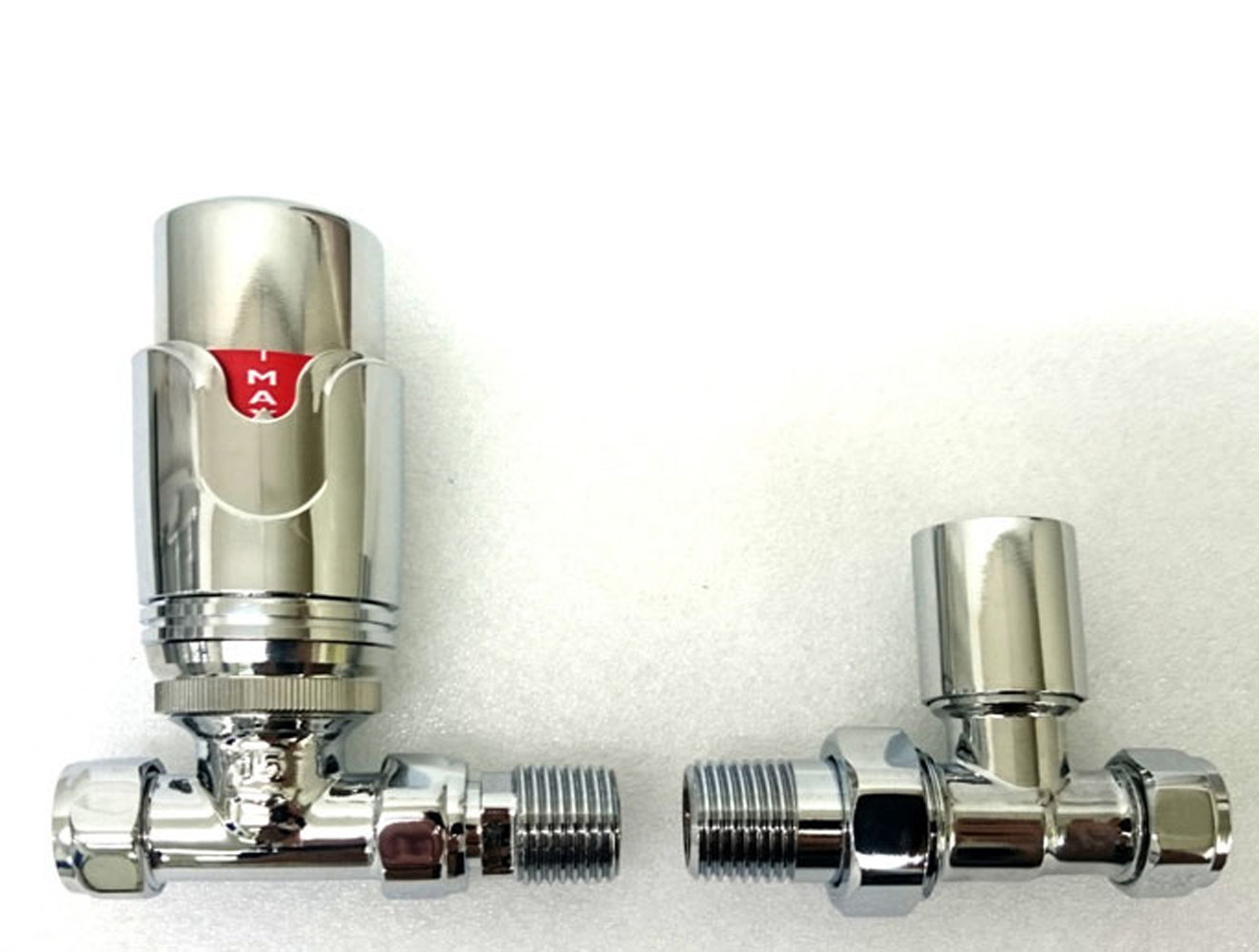 Symple Stuff Thermostatic Chrome Straight Radiator Valve - Set ...