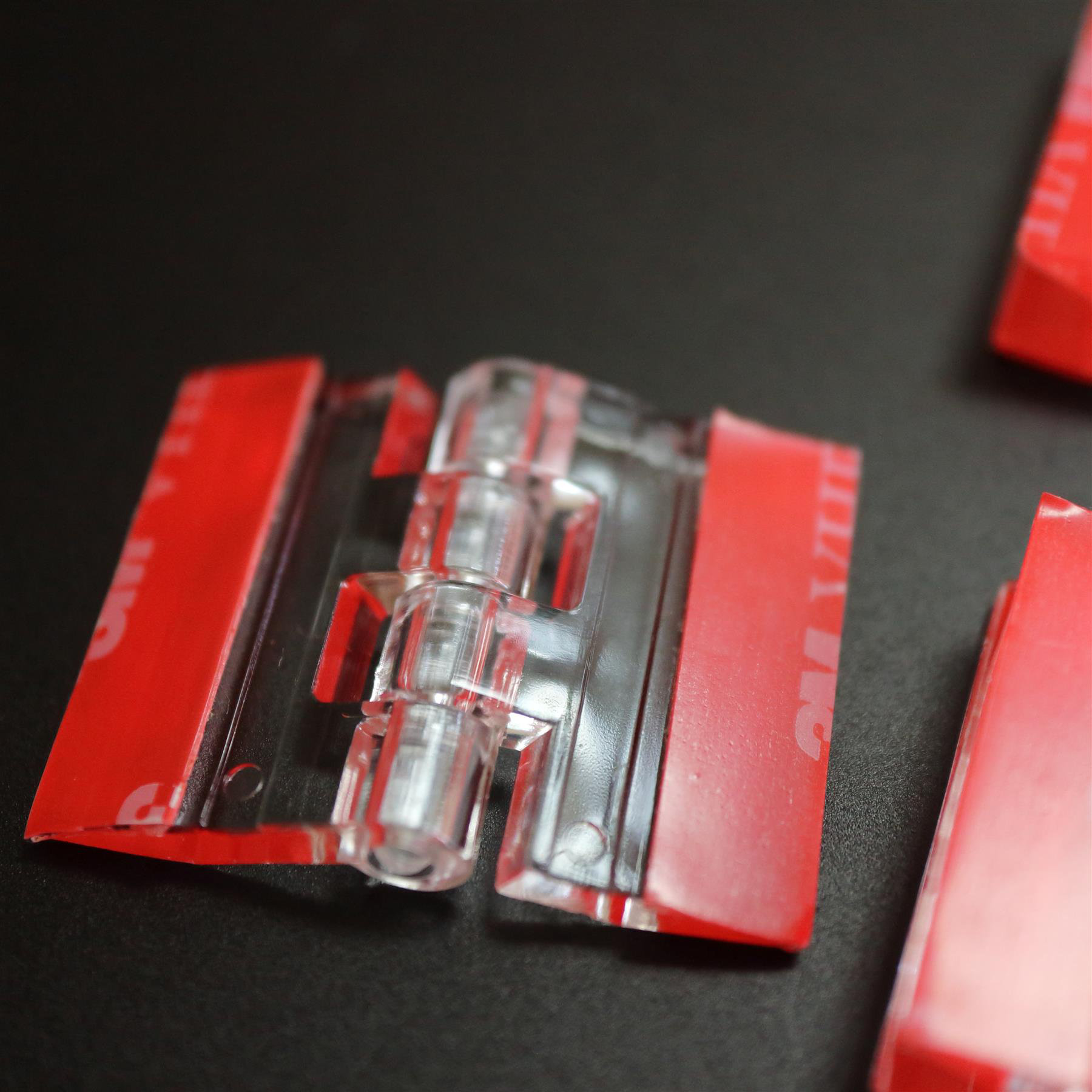 Caterpillar Red Acrylic Hinges - No Glue Required. Transparent Clear ...