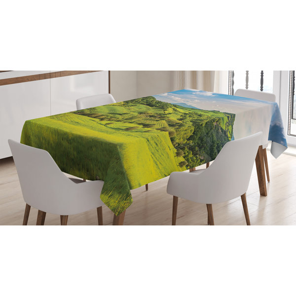 East Urban Home Ambesonne Tuscany Tablecloth, Tuscany Italy Sunlight ...