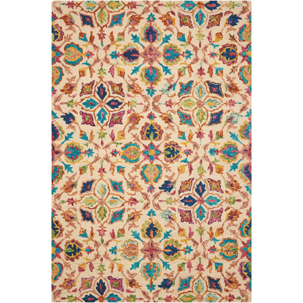 Bungalow Rose Area Rug in Ivory | Wayfair