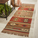 Farmhouse & Rustic Flat Woven Runner Rugs | Birch Lane