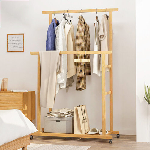 Ebern Designs Breeza 31.5'' Rolling Clothes Rack | Wayfair