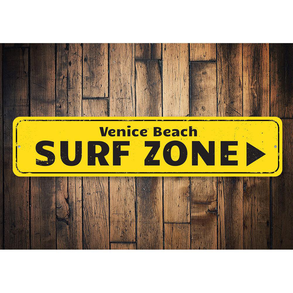 Lizton Sign Shop, Inc Surf Zone Aluminum Sign | Wayfair