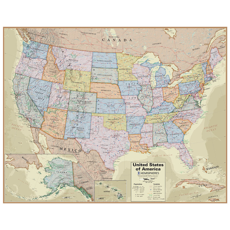 Waypoint Geographic Wall Map 2" x 2" | Wayfair