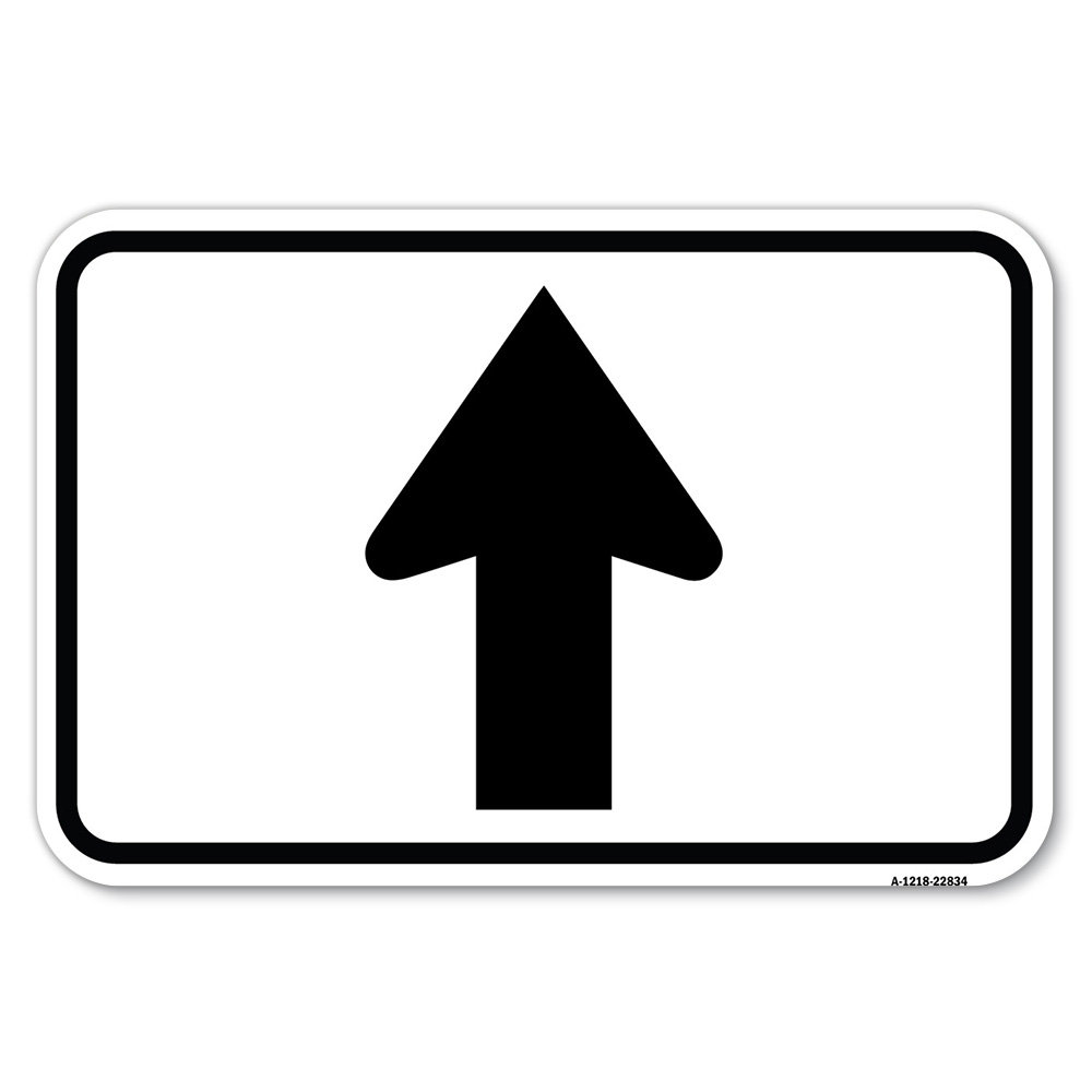 SignMission Straight Thru Sign - Straight Thru (Symbol) Sign/22834 ...