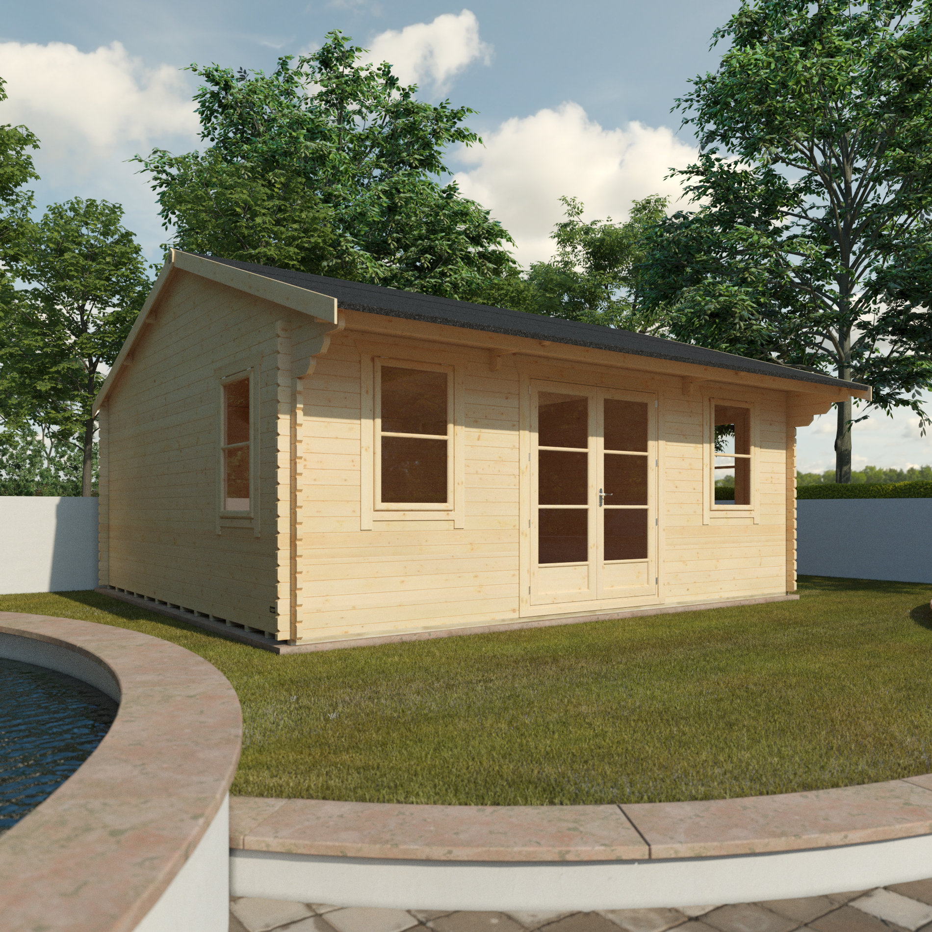 Tiger Sheds The Delta Tongue & Groove Log Cabin 20x18w | Wayfair.co.uk