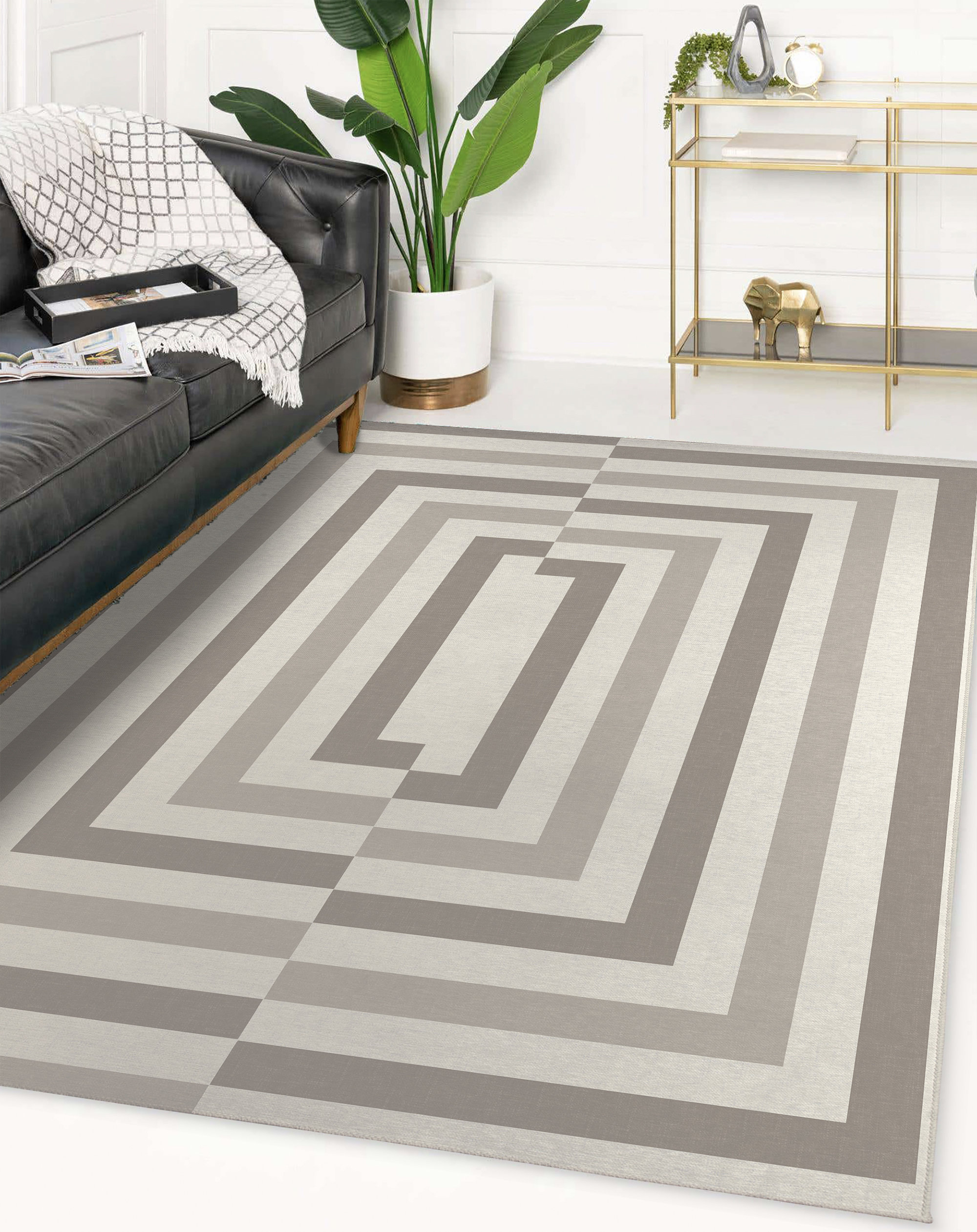 Corrigan Studio® OPTI TAUPE Area Rug By Corrigan Studio® | Wayfair