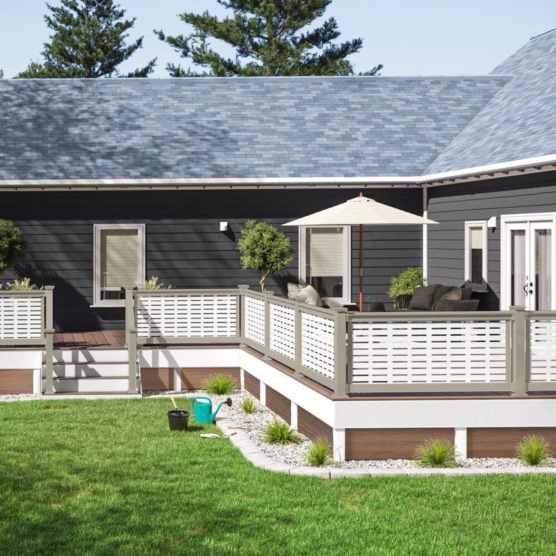 Barrette Outdoor Living 3 ft. H x 6 ft. W Vinyl Stair Railing | Wayfair