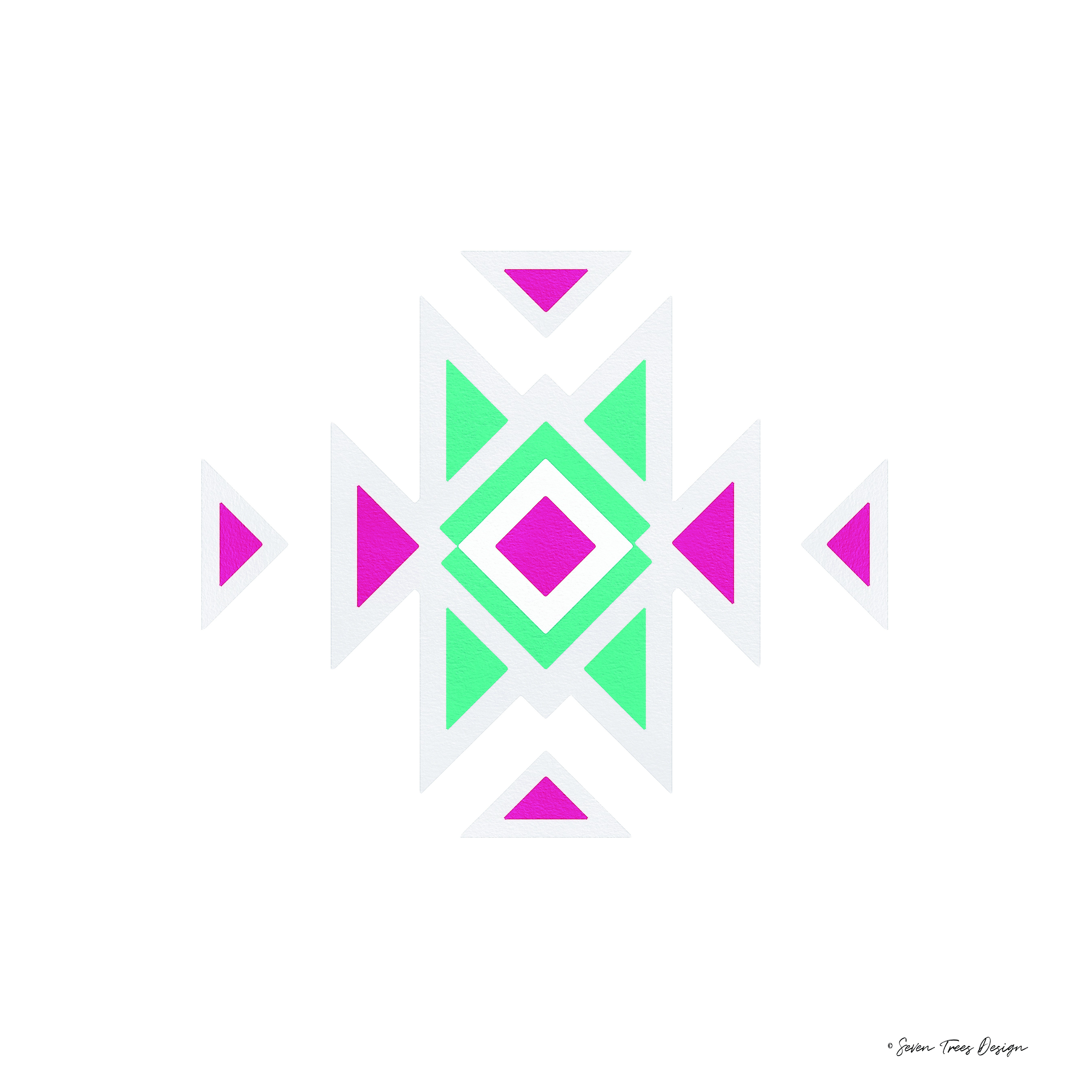 Foundry Select Watercolor Aztec Art by - Wrapped Canvas Print | Wayfair