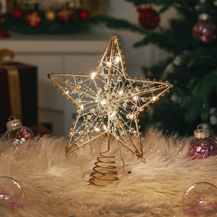 The Seasonal Aisle Led Lighted Star Solid Christmas Tree Topper ...
