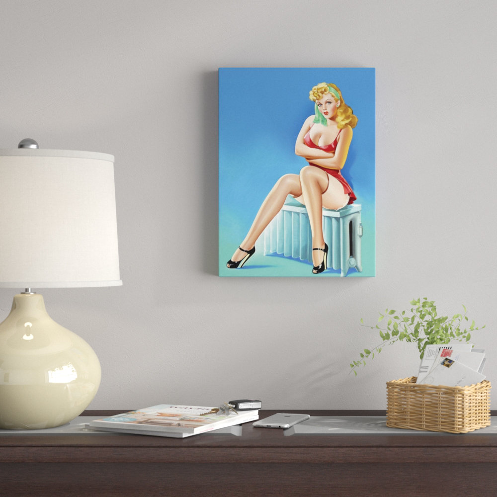 East Urban Home Mid-Century Pin-Ups Wink Magazine Warm Thoughts by Peter Driben - Wrapped Canvas ...