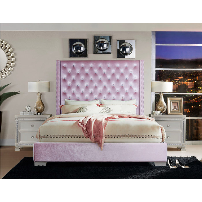 Rosdorf Park Harley-Rose Upholstered Bed | Wayfair