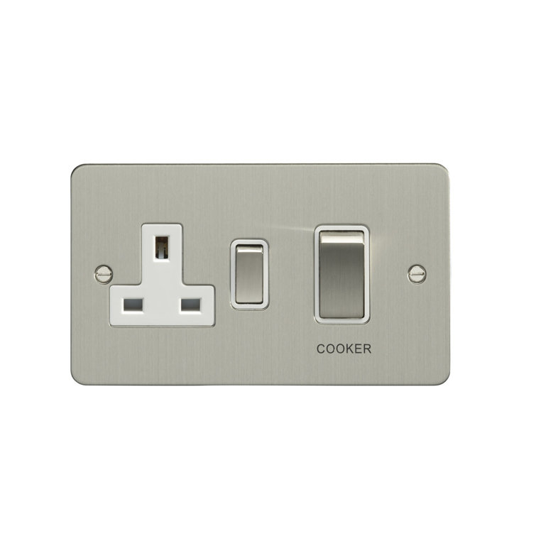 Eurolite Cooker Switch Enhance Flat Plate White Trim Wall Mounted ...