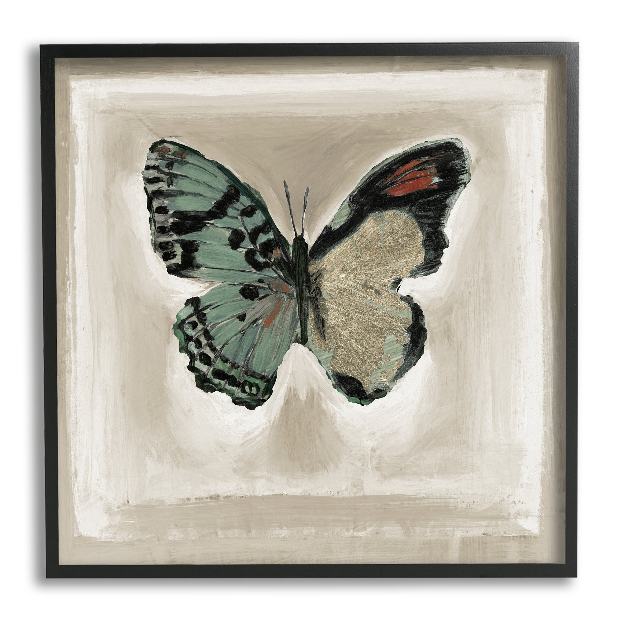 Stupell Industries Asymmetrical Butterfly Wings by - Floater Frame ...