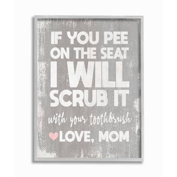 Ebern Designs 'Pee on Seat' Texture Art | Wayfair