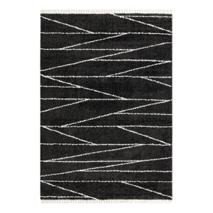 Hashtag Home Abrahams Geometric Area Rug in Black/White & Reviews | Wayfair