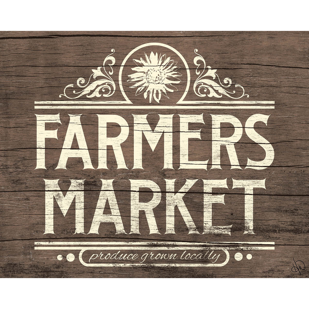 Kathy Ireland Home Rustic Farmer's Market Sign - Textual Art | Wayfair