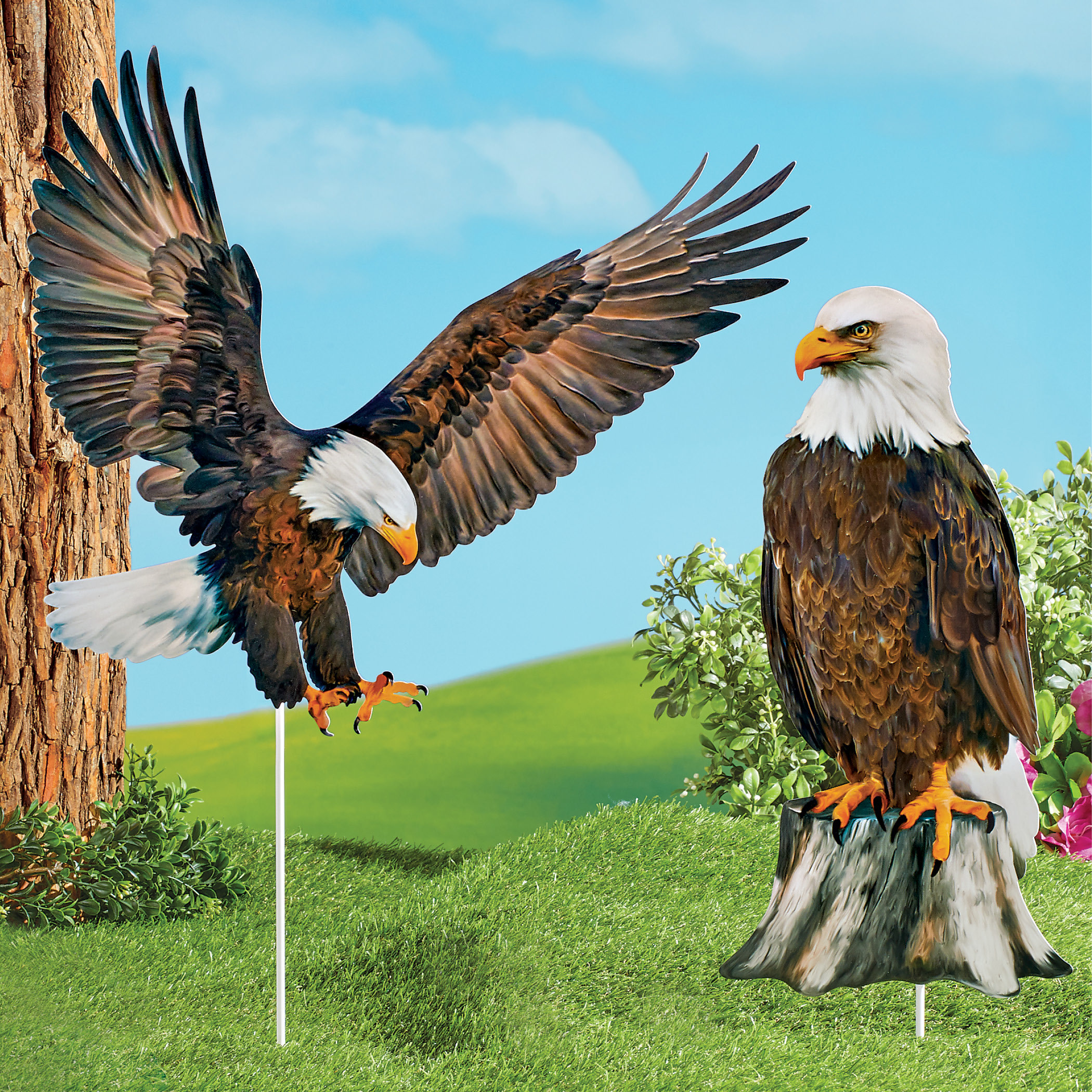 Millwood Pines 2 Piece Bald Eagle Garden Stake | Wayfair
