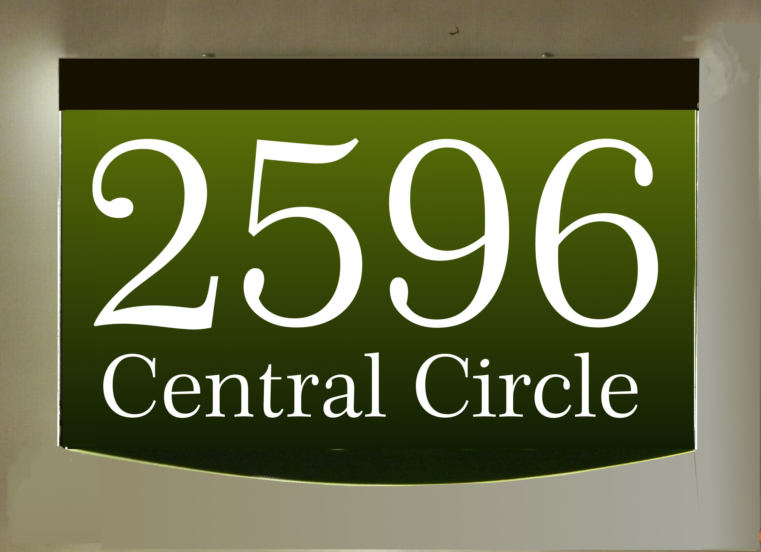 EZStreetSigns 2 line LED address sign with landscape light adapter ...