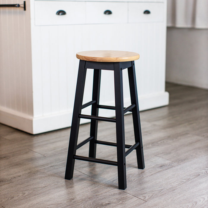 Winston Porter Robin Solid Wood Short & Bar Stool | Wayfair