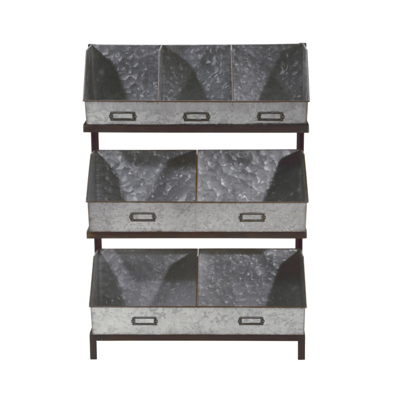 17 Stories Industrial Metal Bin Organizer/Display & Reviews | Wayfair