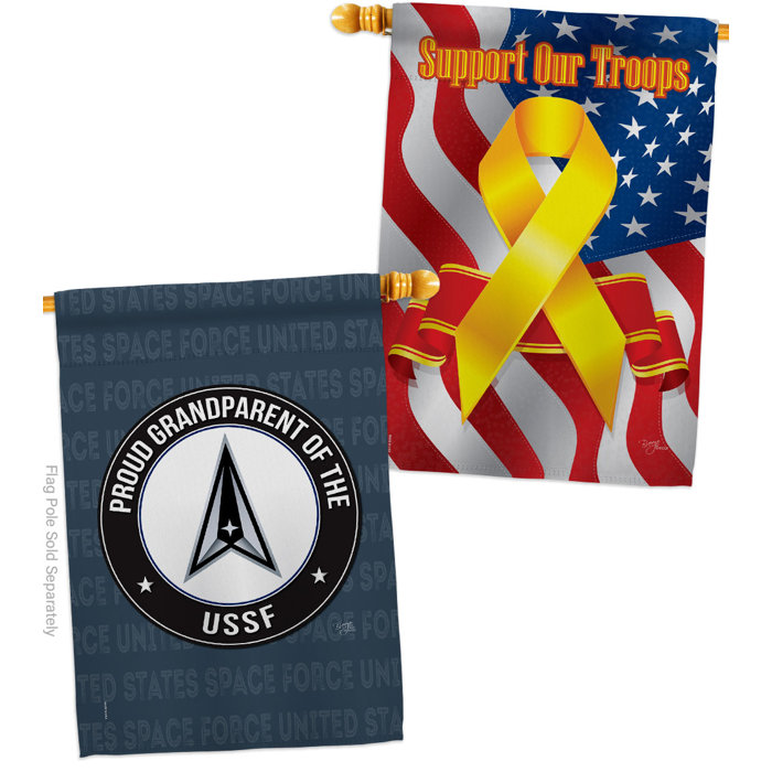 Breeze Decor Proud Grandparent Ussf House Flags Pack Space Force Armed ...