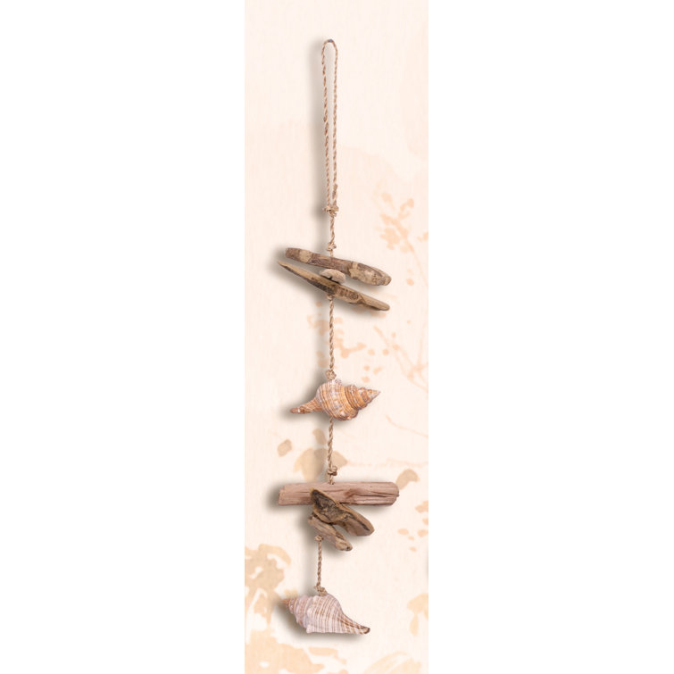 Breakwater Bay Alejandra Driftwood and Shell Garland Sculpture | Wayfair