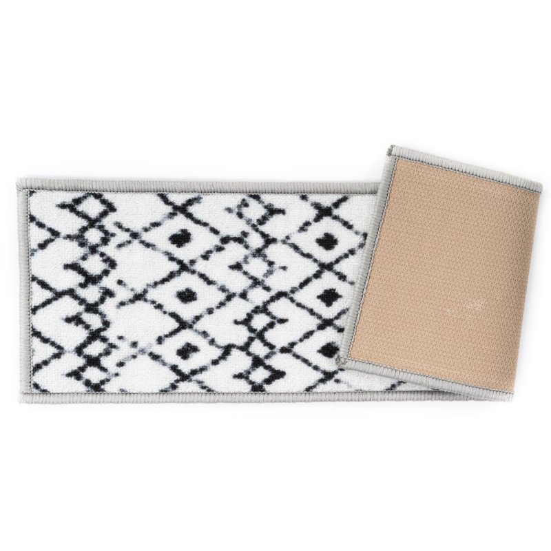 Dakota Fields Modern Boho Design Non-Slip Cream Stair Tread & Reviews ...