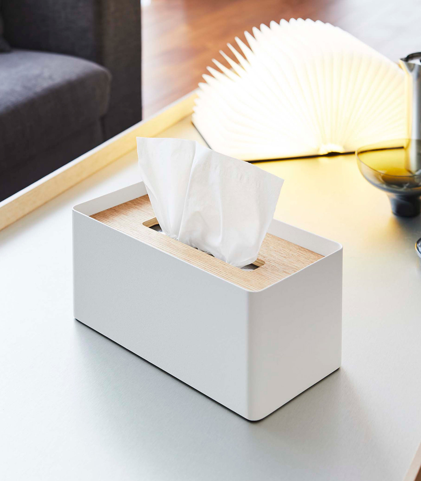 Yamazaki USA Yamazaki Home Rin Rectangular Reusable Tissue Box Cover ...