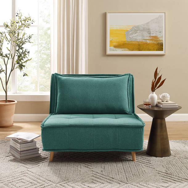 Brayden Studio® 41.5'' Wide Faux Leather Futon Chair & Reviews | Wayfair