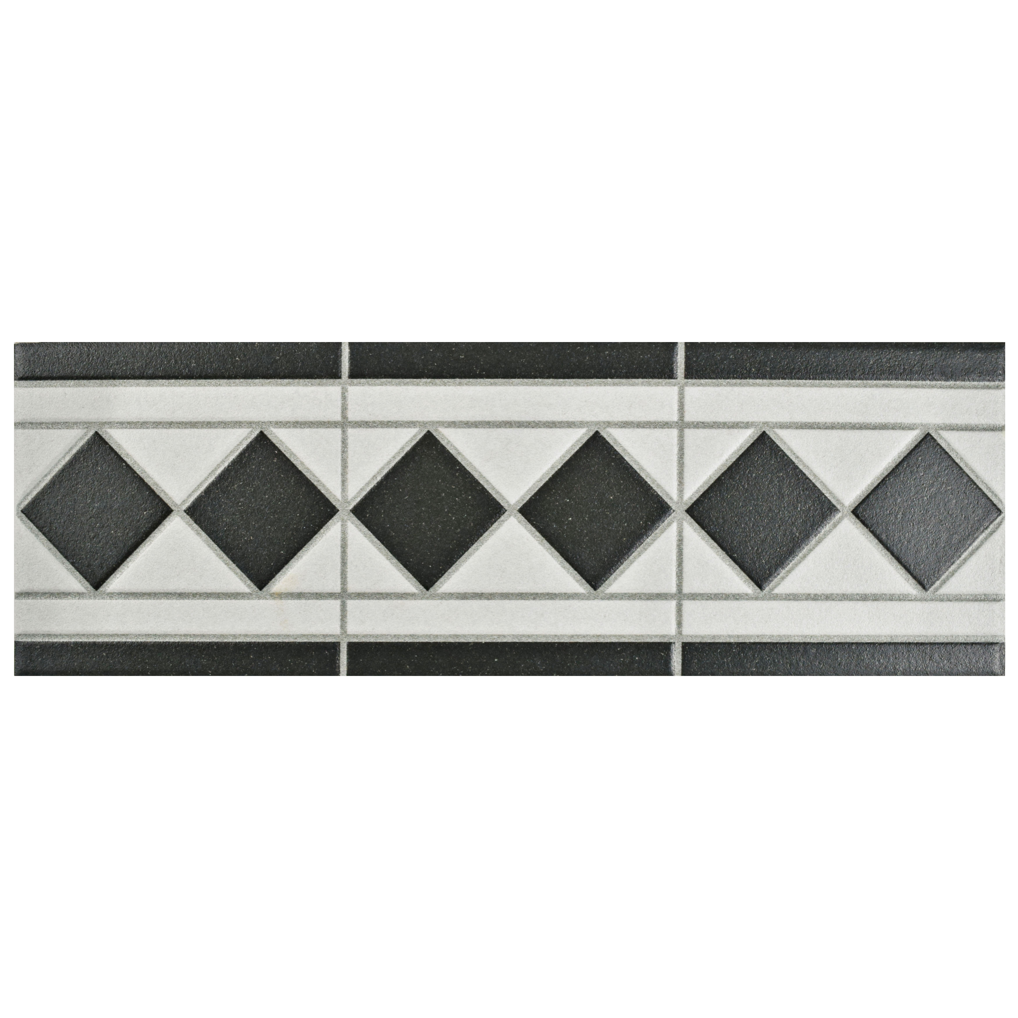 Merola Tile Vanity 13" x 4.25" Porcelain Listello Tile Trim in Black ...