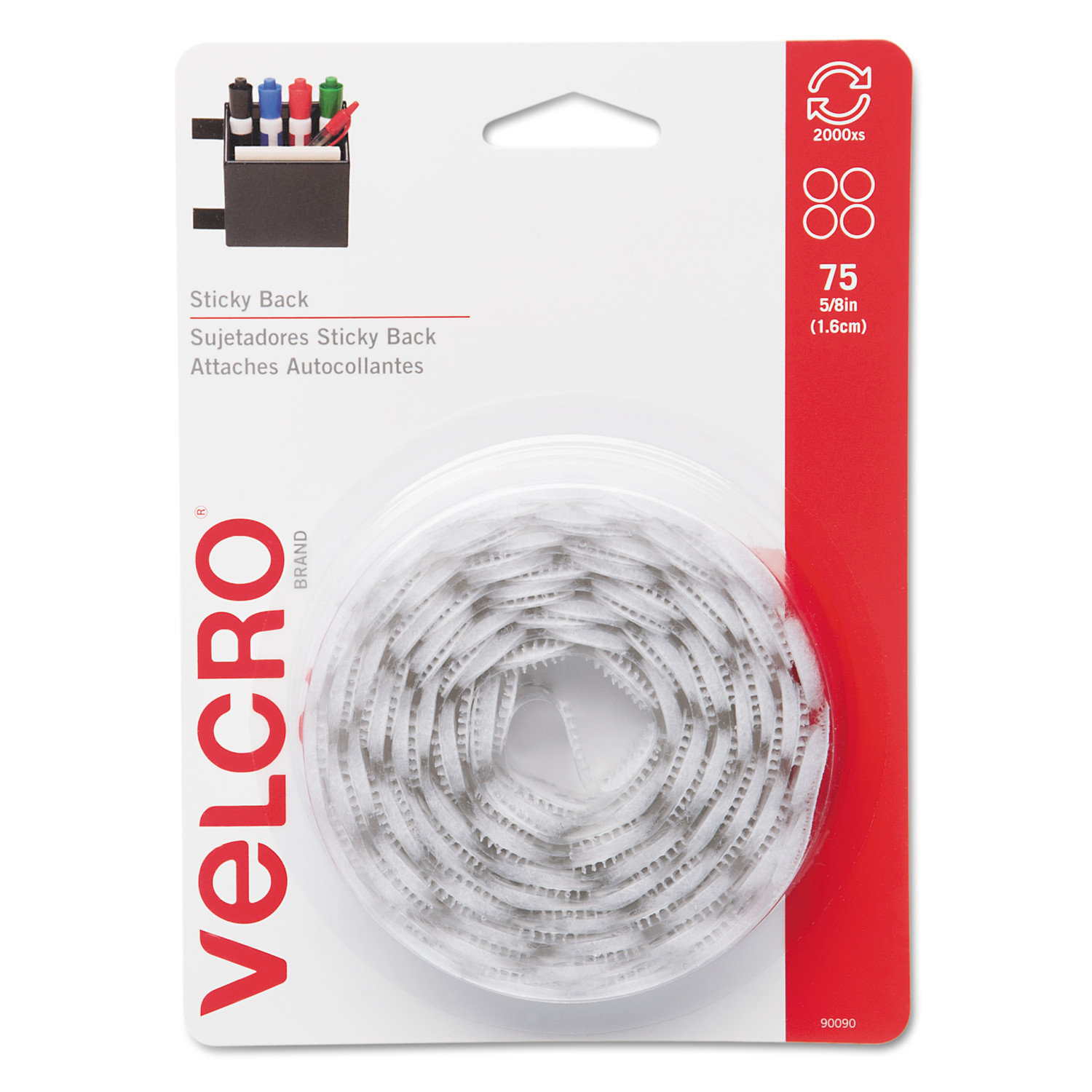 VELCRO USA, INC. Sticky-Back VELCRO® Brand Dot Fasteners With Dispenser ...