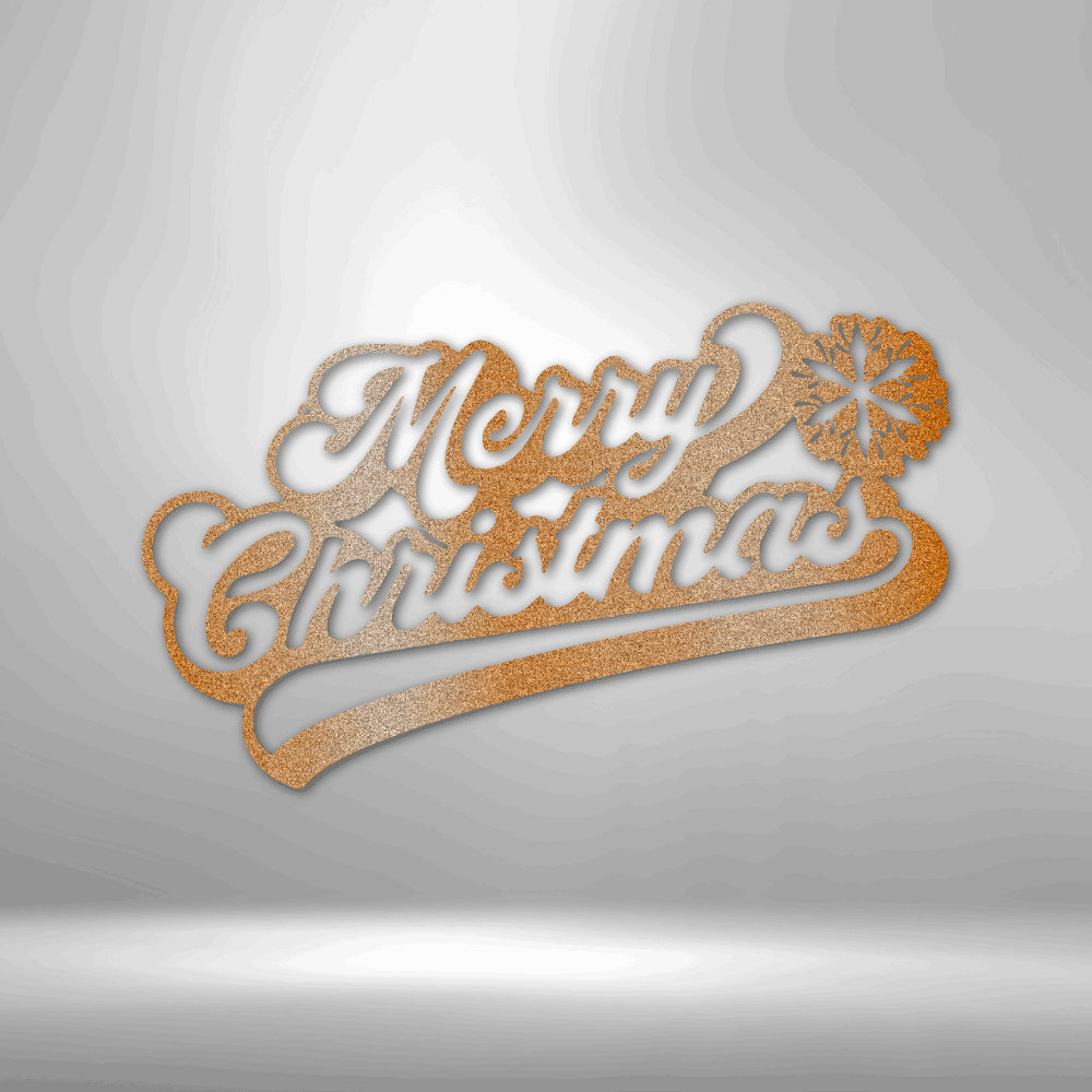 The Holiday Aisle® Emmalie Merry Christmas Quote Steel Sign Wall Decor ...