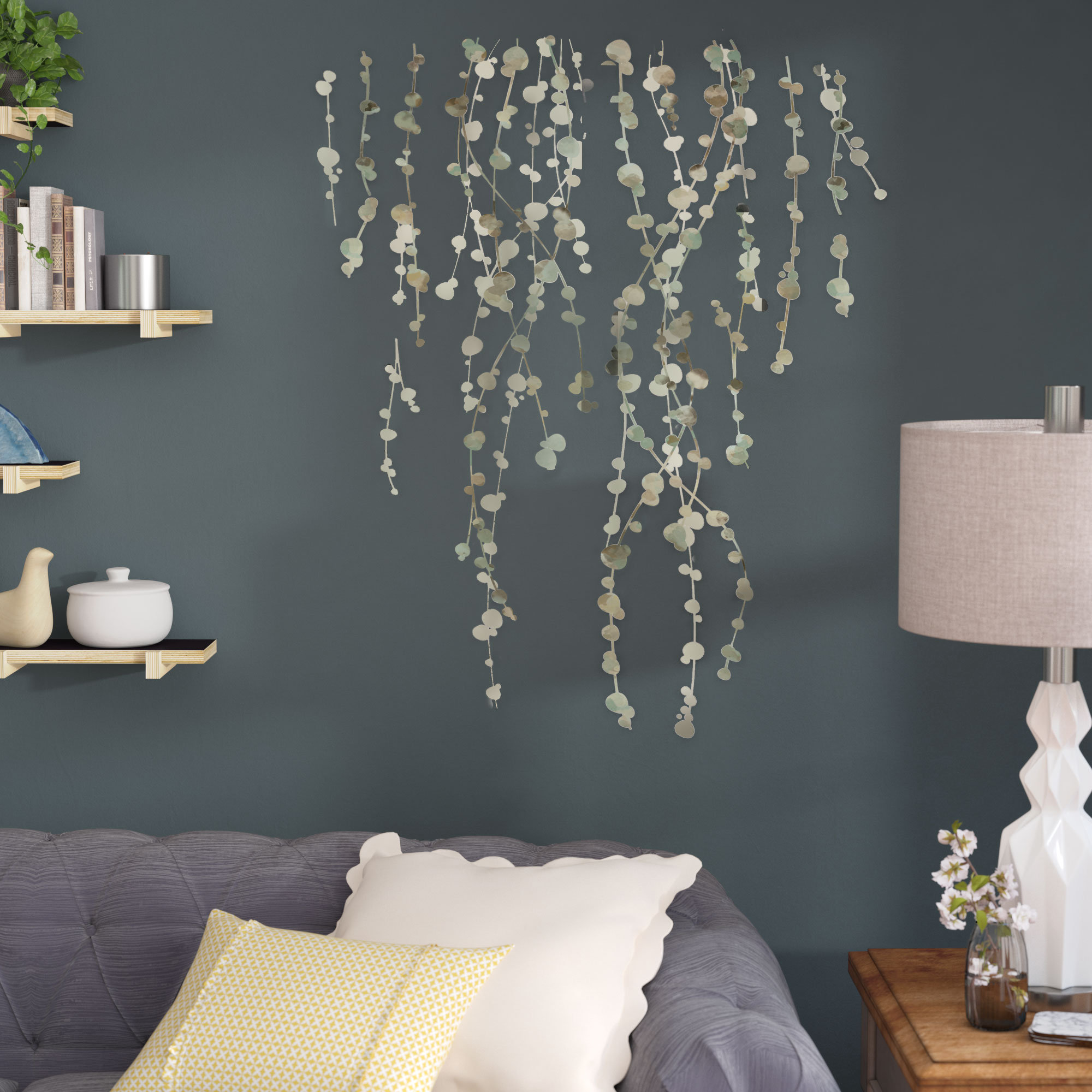 Home & Living Home Décor Floral Vine Hanging Wall Decal Sticker etna.com.pe