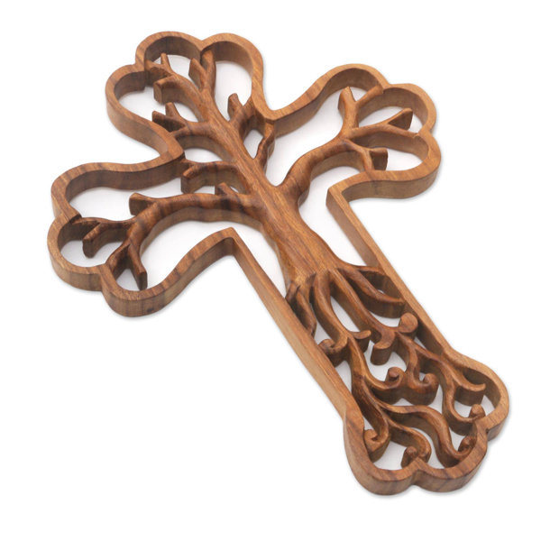 Bloomsbury Market Tree Cross Wood Wall Décor | Wayfair
