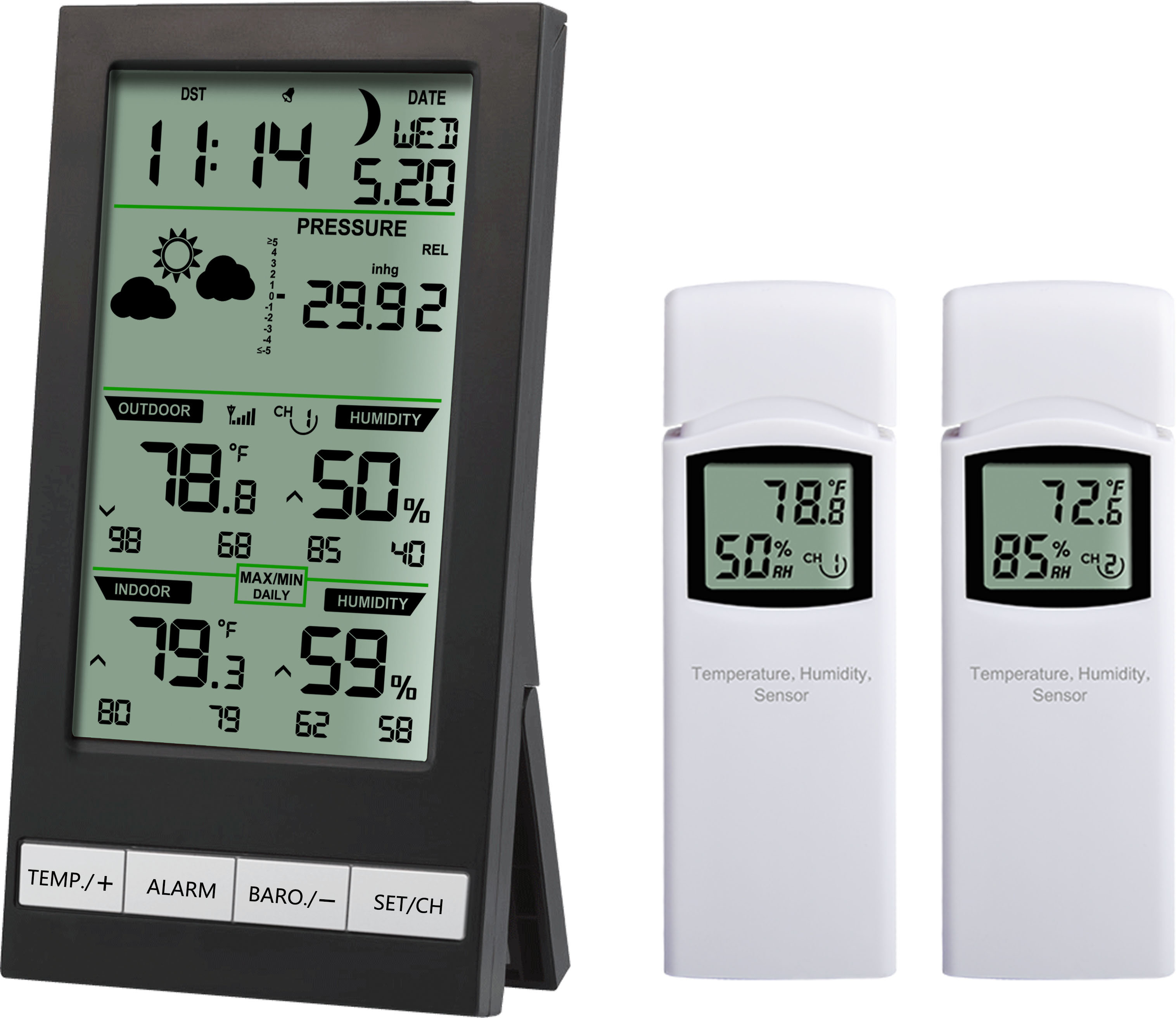 Ambient Weather Advanced Wireless Weather Station with 2 Sensors and AC ...