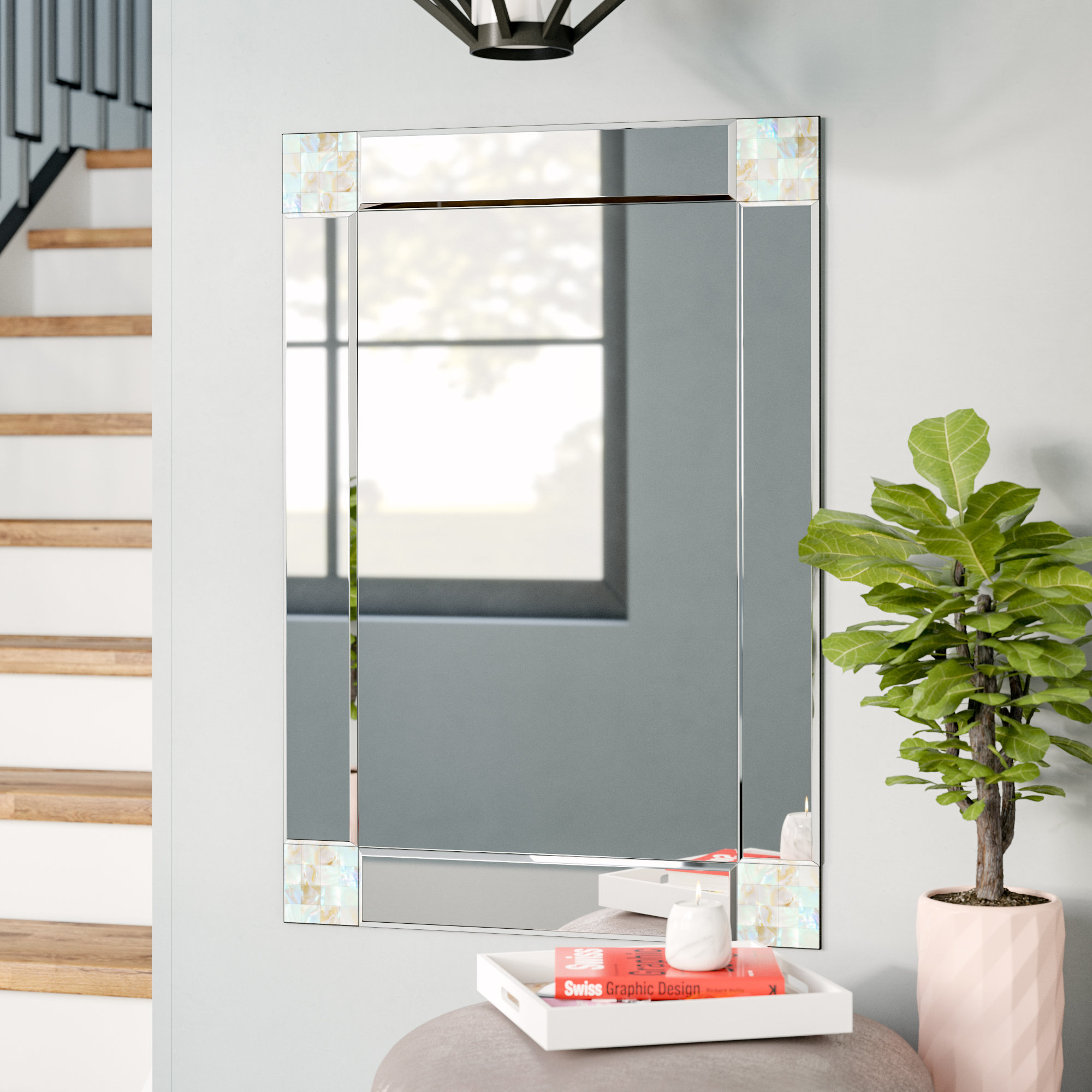 Brayden Studio® Rectangle Glass Wall Mirror & Reviews | Wayfair