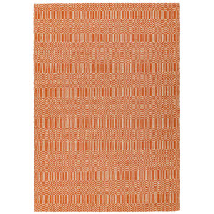 Wade Logan Mosig Handwoven Cotton/Wool Orange/White Rug & Reviews ...