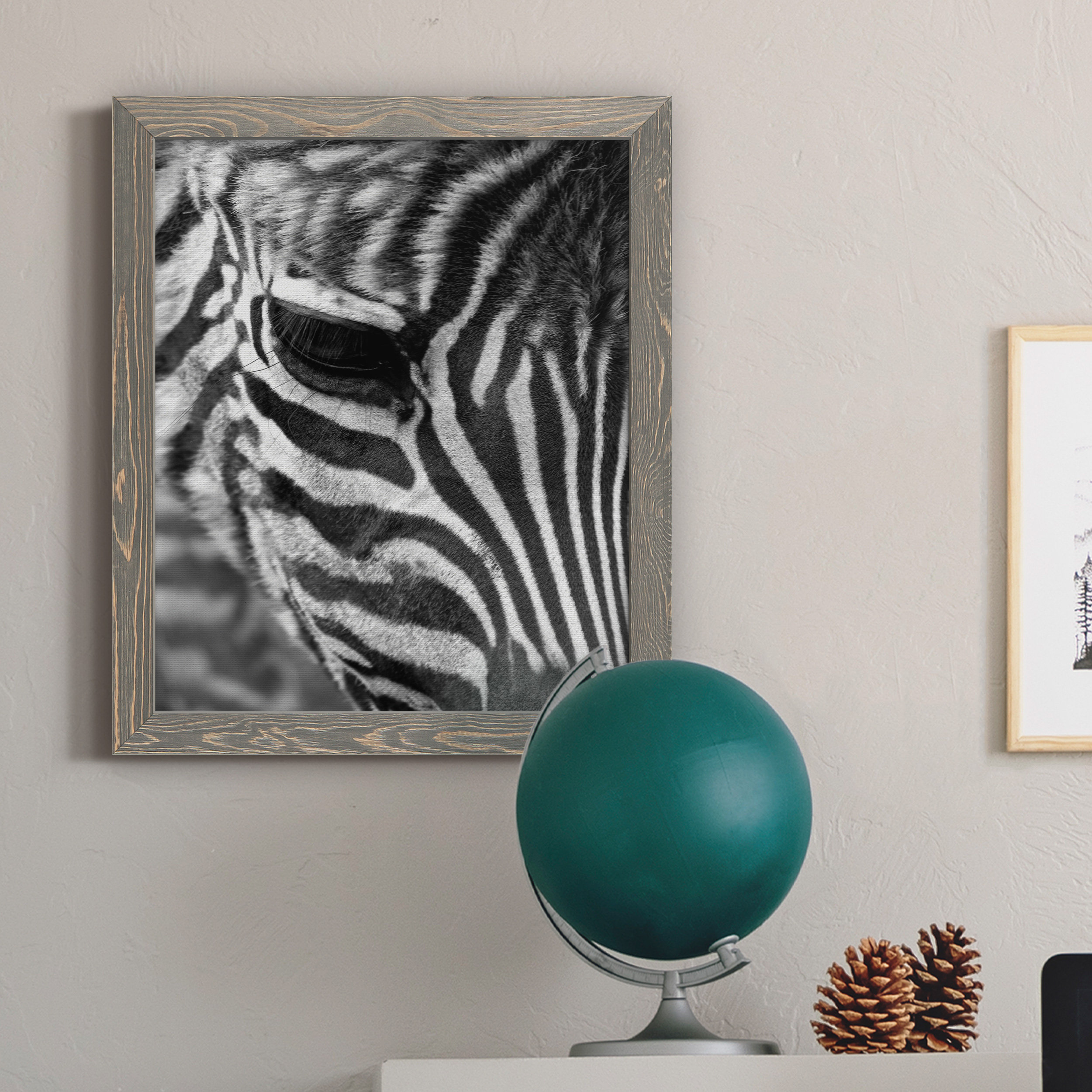 Ebern Designs Zebra Colt - Picture Frame Photograph on Canvas | Wayfair